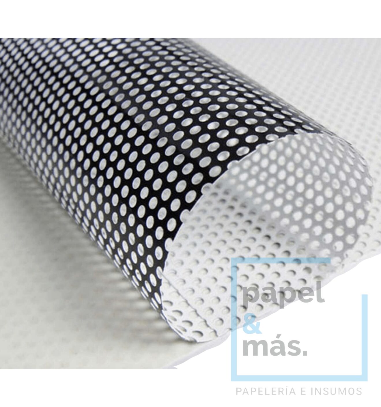 PVC PERFORADO (ONE WAY VISION) 1,37mts ANCHO – Papel y Más